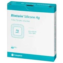 Coloplast Biatain Silicone Ag Schaumverband 7.5x7.5cm 5 ST