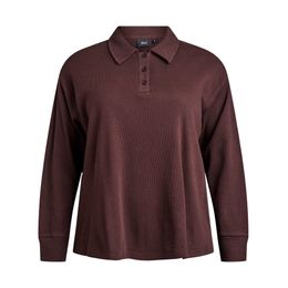 ZIZZI Poloshirt 'Mronja' Damen Gr&ouml;&szlig;e 11XL/12XL braun