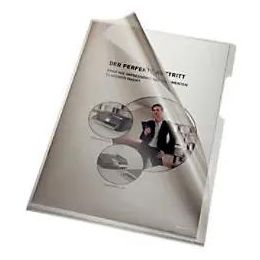 bene! Bene Premium Sichthüllen 205000 DIN A4 Glasklar Grau PVC 150 Mikron 100 Stück
