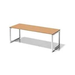 Bisley Cito Schreibtisch Rechteckig Buche O-Fuß-Gestell 2.200 (B) x 800 (T) x 740 (H) mm MFC (Melaminbeschichtete Spanplatte), Stahl
