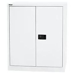 Bisley Universal Flügeltürenschrank Stahl 1 Fachboden abschließbar 914 x 400 x 1.000 mm Verkehrsweiß