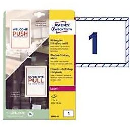 Avery Zweckform L9002-10 Fenstersticker 5 x 148 mm Wei&szlig; 10 St&uuml;ck