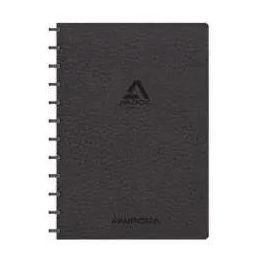 Adoc ADOC Business Notizbuch DIN A4 Liniert Kunststoff Seitlich gebunden Kunstleder Softcover Schwarz Nicht perforiert 144 Seiten