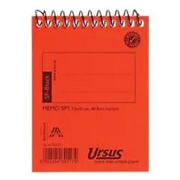 URSUS Style Notizbuch Spezial Kariert Spiralbindung Pressspankarton Orange unperforiert 96 Seiten 48 Blatt