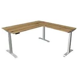 Kerkmann Elektronisch Höhenverstellbar Sitz-Stehschreibtisch Eiche T-Fuß 1.800 (B) x 1.800 (T) x 1.290 (H) mm Metall, Holz
