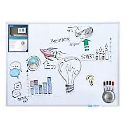 Franken Whiteboard Wandmontiert Magnetisch Emaille Einseitig 90 (B) x 60 (H) cm