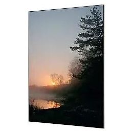 SHOWDOWN Textile Wanddekoration Wald Sonnenaufgang Mehrfarbig Aluminium
