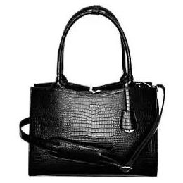 SOCHA Damen Laptoptasche Croco Jet Black 15.6 " 42 x 13 x 31,5 cm Schwarz