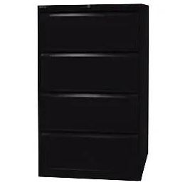 Bisley Hängeregistraturschrank Original 4 Schübe Schwarz 800 x 622 x 1.321 mm