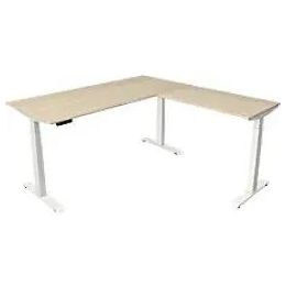 Kerkmann Elektronisch Höhenverstellbar Sitz-Stehschreibtisch Ahorn T-Fuß 1.800 (B) x 1.800 (T) x 1.290 (H) mm Metall, Holz