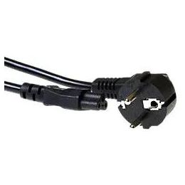 ACT Power Kabel Netzstecker CEE7/7 Stecker (gewinkelt) - C5 Schwarz 3 m