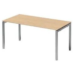 Bisley Cito Höhenverstellbar Schreibtisch Ahorn 4 Metallfüße 1.600 (B) x 800 (T) x 740 (H) mm MFC (Melaminbeschichtete Spanplatte), Stahl