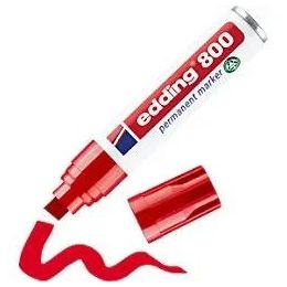 Edding 800 800 Permanentmarker 100% Recycelt Extra Breit Keilspitze 4 - 12 mm Rot Nachfüllbar Wasserbeständig