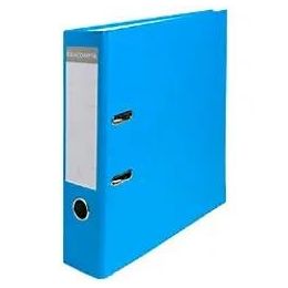 Exacompta Maxi Breit Ordner DIN A4 75 mm Hellblau 2 Ringe 918412B Pappkarton, PP (Polypropylen) Glatt Hochformat