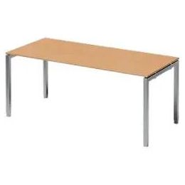 Bisley Cito Höhenverstellbar Schreibtisch Buche 4 Metallfüße 1.800 (B) x 800 (T) x 740 (H) mm MFC (Melaminbeschichtete Spanplatte), Stahl