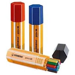 Stabilo point 88 Fineliner 0.4 mm Nadelspitze Farbig sortiert 20 Stück