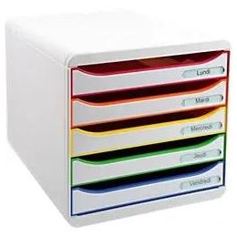 Exacompta Big Box Plus Classic Schubladenbox PS (Polystyrol) Mehrfarbig 5 Schübe 27,8 x 34,7 x 27,1 cm DIN A4+