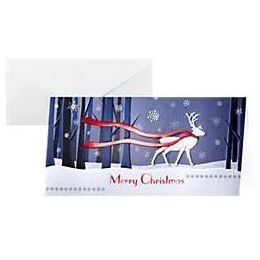 Sigel Winter's Eve Weihnachtskarte 22 x 11 cm Mehrfarbig 10 Stück
