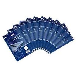 LANDRÉ LANDRÉ Office Notizblock DIN A5 Liniert Spiralbindung Pappe Farbig sortiert Nicht perforiert 80 Seiten Pack 10