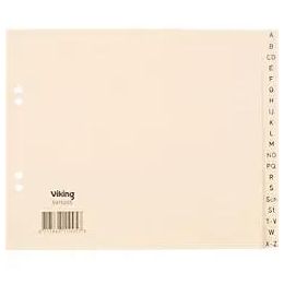 Viking Standard A - Z Alphabetische Register 100% Recycelt DIN A4 Chamois 20-teilig 100 g/m2 Papier 4 L&ouml;cher