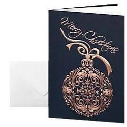 Sigel Noblesse Weihnachtskarte 10,5 x 14,8 cm Gold, Schwarz 10 Stück