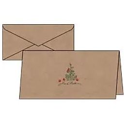 Sigel Weihnachtskarte 21,8 cm Braun 20 Stück