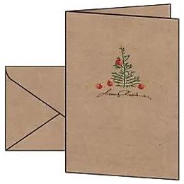 Sigel Weihnachtskarte 21,1 x 9 cm Braun 20 Stück