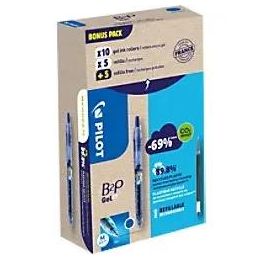 Pilot Pen Pilot Einziehbar Gelschreiber Blau 0.4 mm Mittel Kegelförmig Nachfüllbar 89% Recycelt 20 Stück