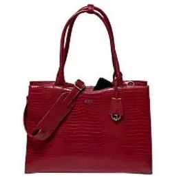 SOCHA Damen Businesstasche Croco Burgundy 15.6 " Kunstleder Weinrot 42 x 13 x 31,5 cm