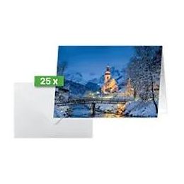 Sigel Weihnachtskarte 21,1 x 15,1 cm Blau 50 Stück