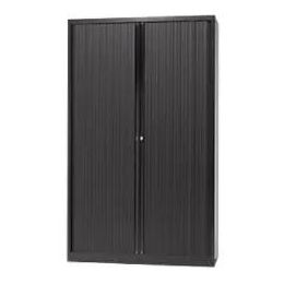 Bisley Rollcontainer-Schrank Kunststoff, Stahl 4 Fachböden abschließbar 1.200 x 430 x 1.980 mm Schwarz
