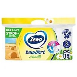 Zewa Bewährt Toilettenpapier 3-lagig Kamille Weiß 16 Rollen à 150 Blatt
