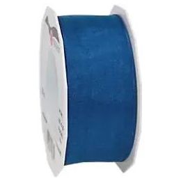 PR&Auml;SENT PRAESENT Organza 6074025-414 Royalblau 40 mm x 25 m 2 St&uuml;ck