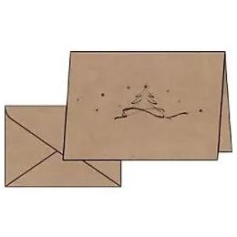 Sigel Weihnachtskarte 21,1 x 9 cm Braun 20 Stück