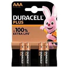 Duracell Batterien Plus Power Boost AAA LR03 Alkali 4 St&uuml;ck