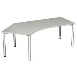 Speed Office Schreibtisch Freiform Hellgrau 2.166 (B) x 1.130 (T) x 720 (H) mm MFC (Melaminbeschichtete Spanplatte)