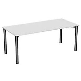 Speed Office Schreibtisch Rechteckig Hellgrau 1.800 (B) x 800 (T) x 720 (H) mm MFC (Melaminbeschichtete Spanplatte)