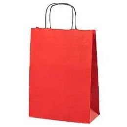 Mailmedia Papiertüte Gewundener Griff 240 x 110 x 330 mm 8,7 L Rot 200 Stück