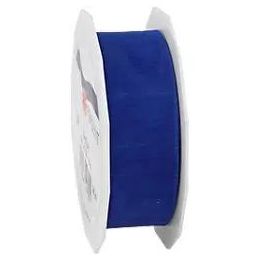 PRÄSENT PRAESENT Organza 6012525-614 Royalblau 25 mm x 25 m 3 Stück