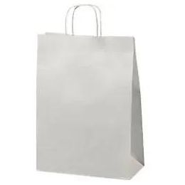 Papiertüte Gewundener Griff 240 x 110 x 330 mm 8,7 L Weiß 250 Stück