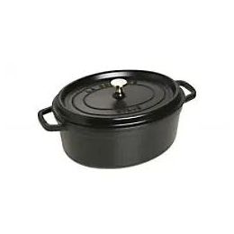 Staub La Cocotte 31cm oval, schwarz, Gusseisen