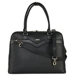 SOCHA Laptoptasche 15,6" Leder Schwarz 44 x 13 x 31,5 cm