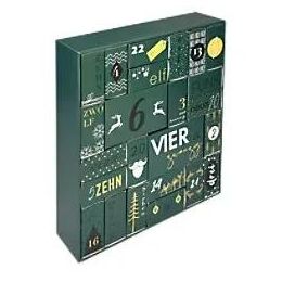Adventskalender zum Befüllen 30 (B) x 8,7 (T) x 34 (H) cm Grün