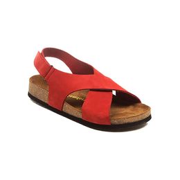Comfortfusse Leder-Sandalen in Rot - 71% | Größe 40 | Damen-sandalen
