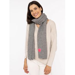 Zwillingsherz Schal "Herz" in Grau - (L)35 x (B)48 cm - 44% | Damen-schals-tuecher