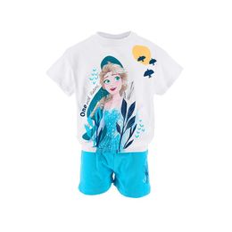 Disney Frozen 2tlg. Outfit "Frozen" in Blau/ Weiß - 65% | Größe 128 | Kinder-oberteile