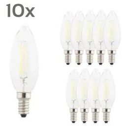 10 x LED Lampe Filament E14 2.8W C35 2700K