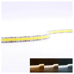 COB 24V LED Streifen 5M 8W/m 640LED/m 10mm - Lichtfarbe: CCT 2700-6500K - Schutz...