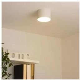 Flache Aufbauleuchte GX53 - Farbe: weiß - Leuchtmittel: 6W warmweiß