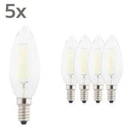 5 x LED Lampe Filament E14 2.8W C35 2700K